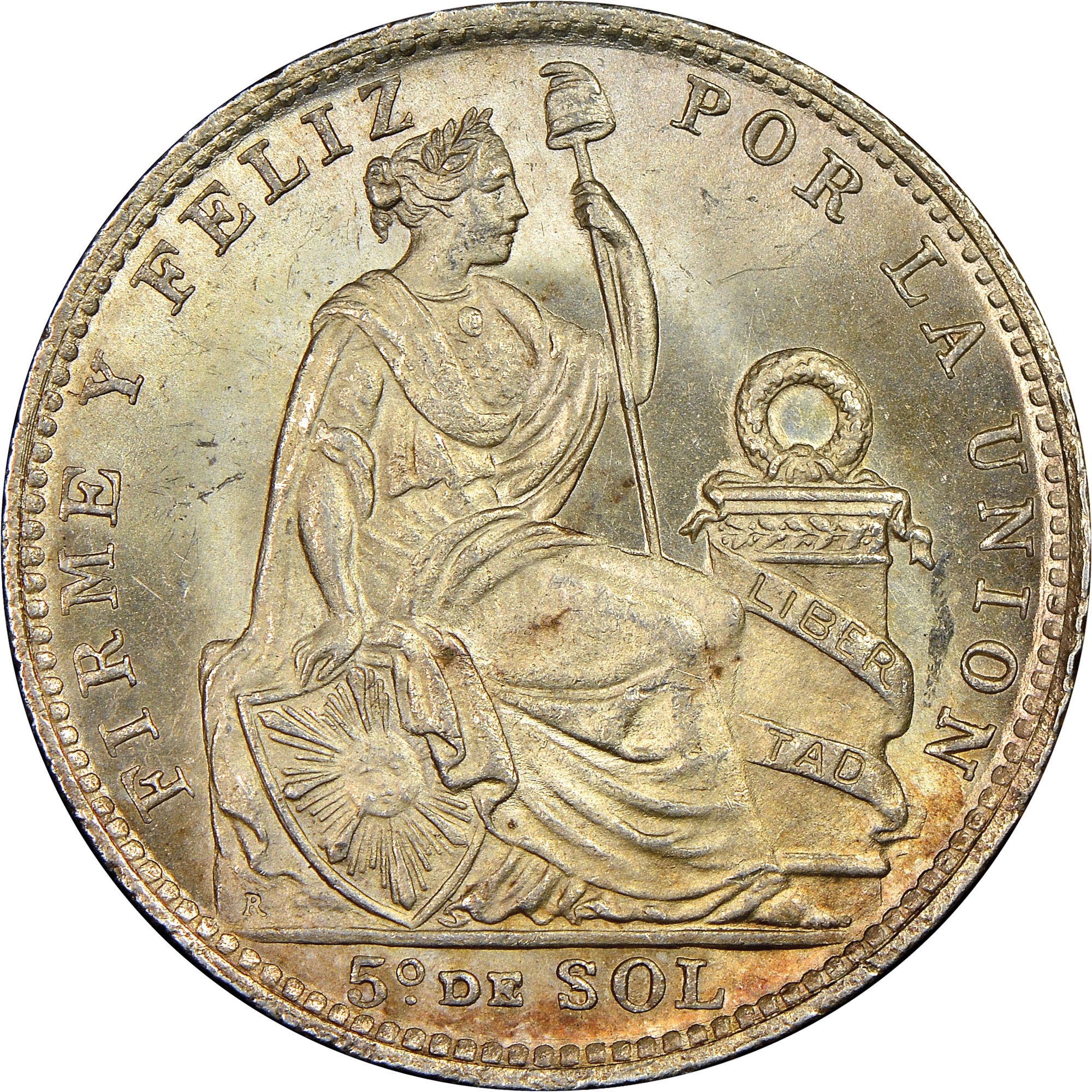 Peru 1/5 Sol KM 205.2 Prices & Values | NGC