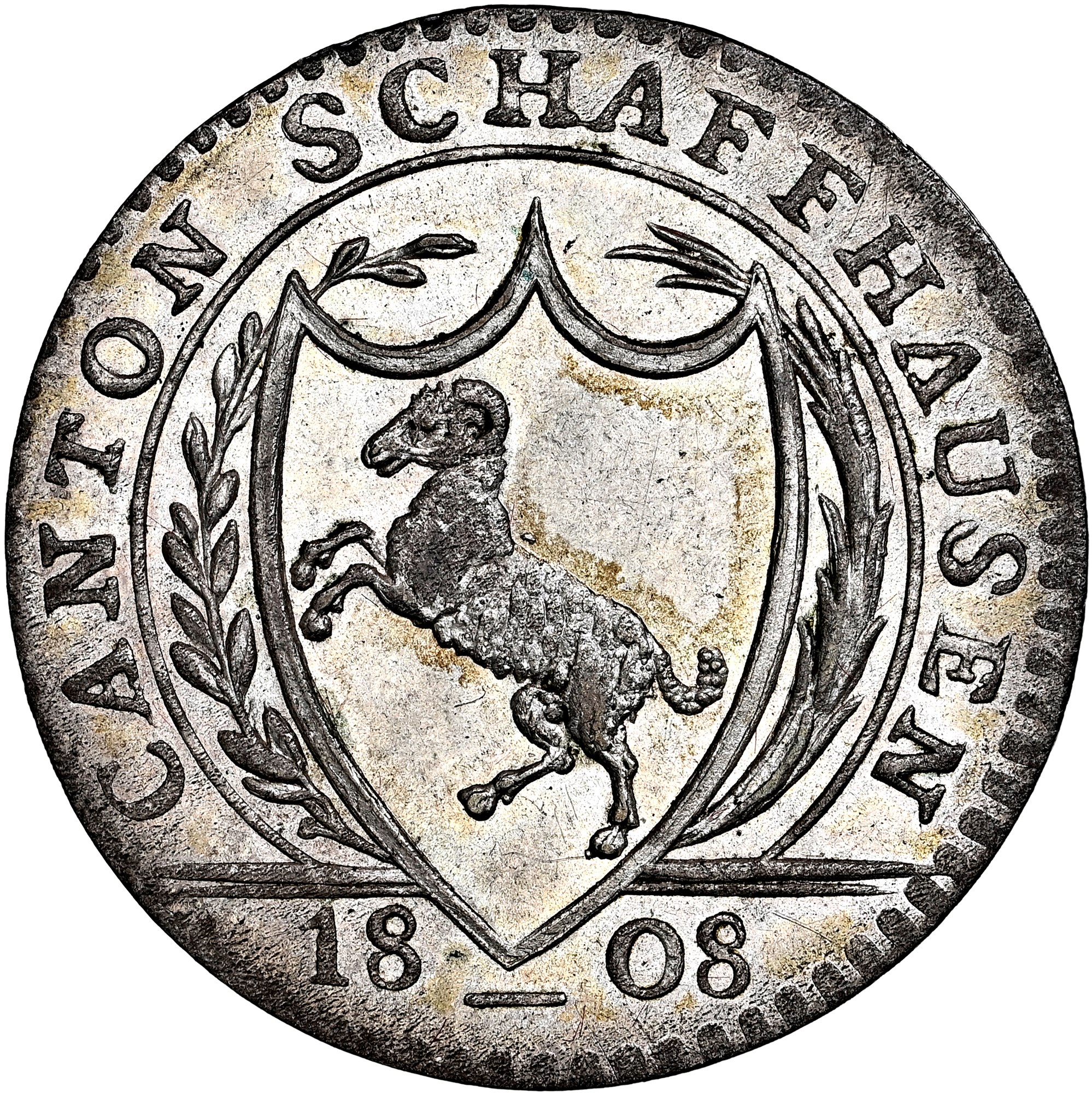 Swiss Cantons SCHAFFHAUSEN Batzen KM 67 Prices & Values | NGC