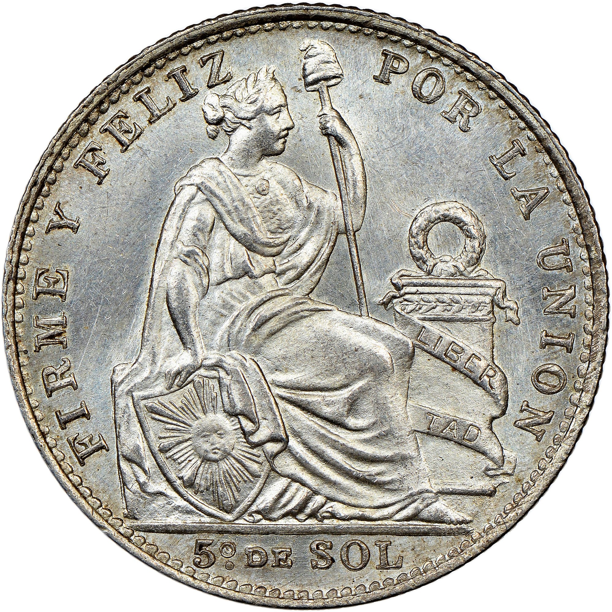 Peru 1/5 Sol KM 205.2 Prices & Values | NGC