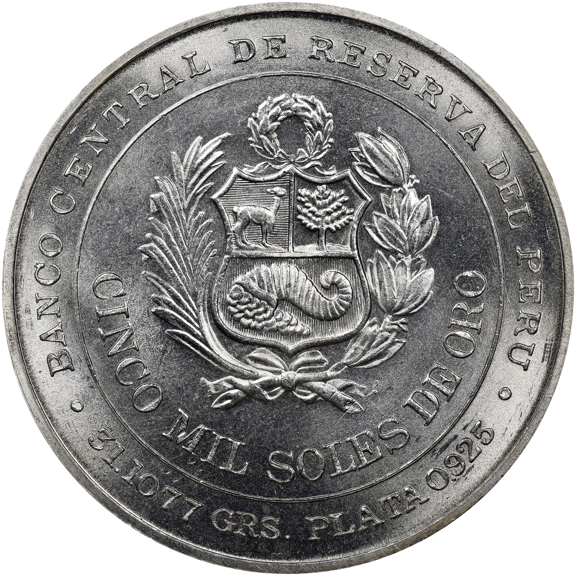 Peru 5000 Soles KM 276 Prices & Values | NGC