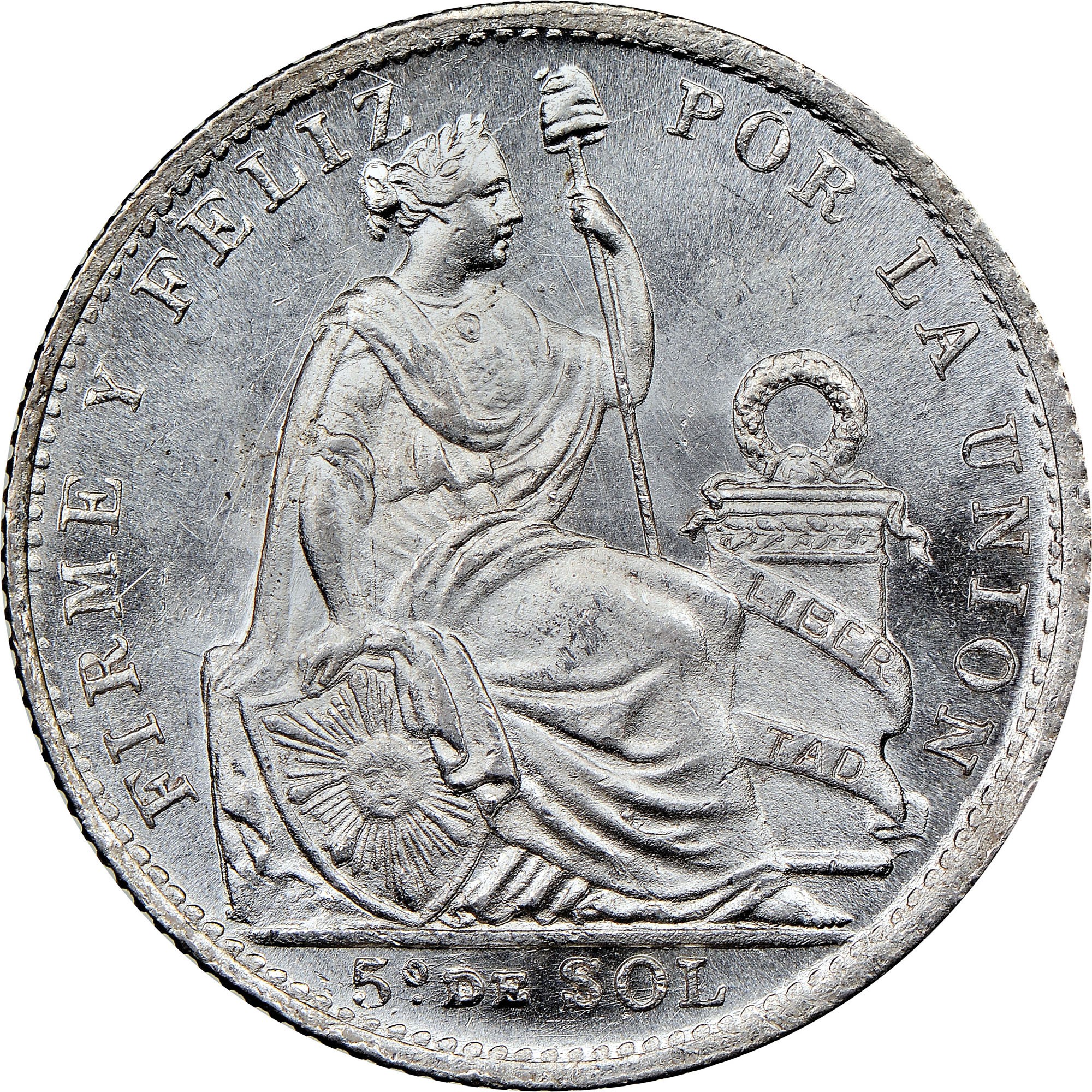 Peru 1/5 Sol KM 205.2 Prices & Values | NGC