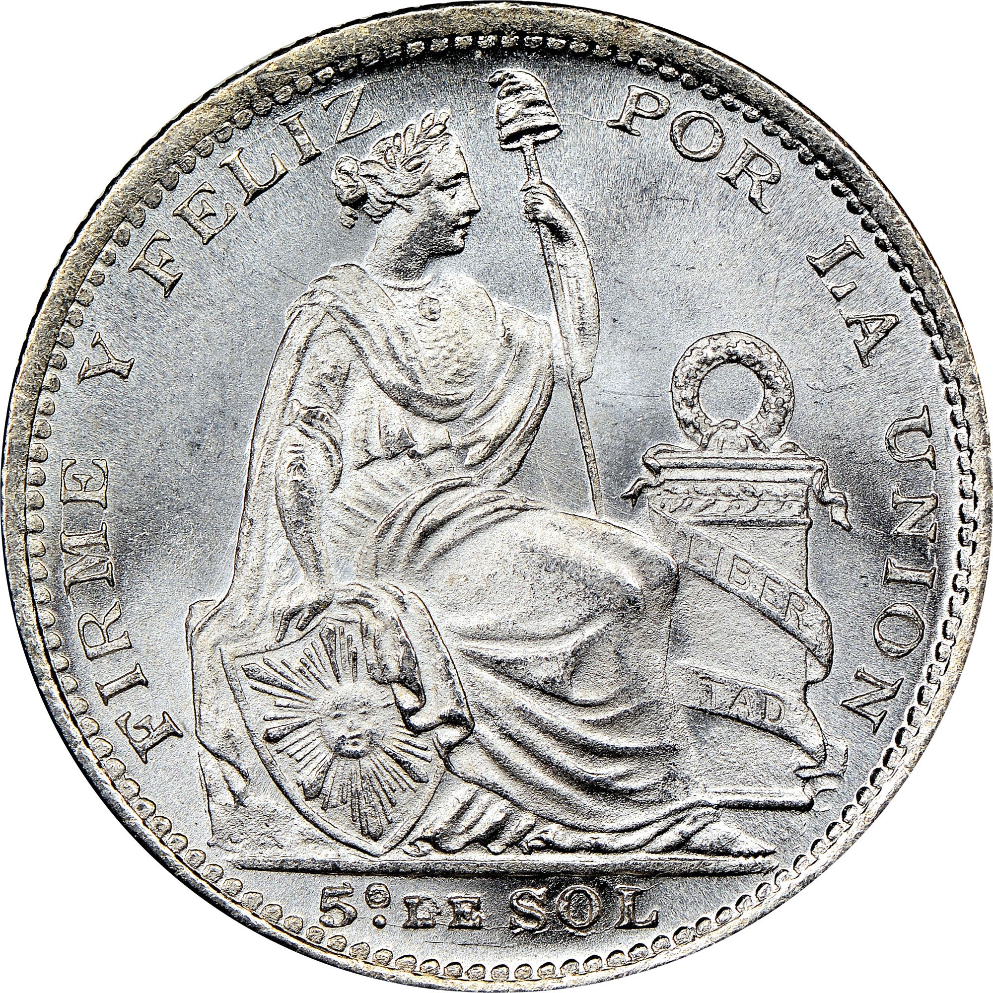 Peru 1/5 Sol KM 205.2 Prices & Values | NGC