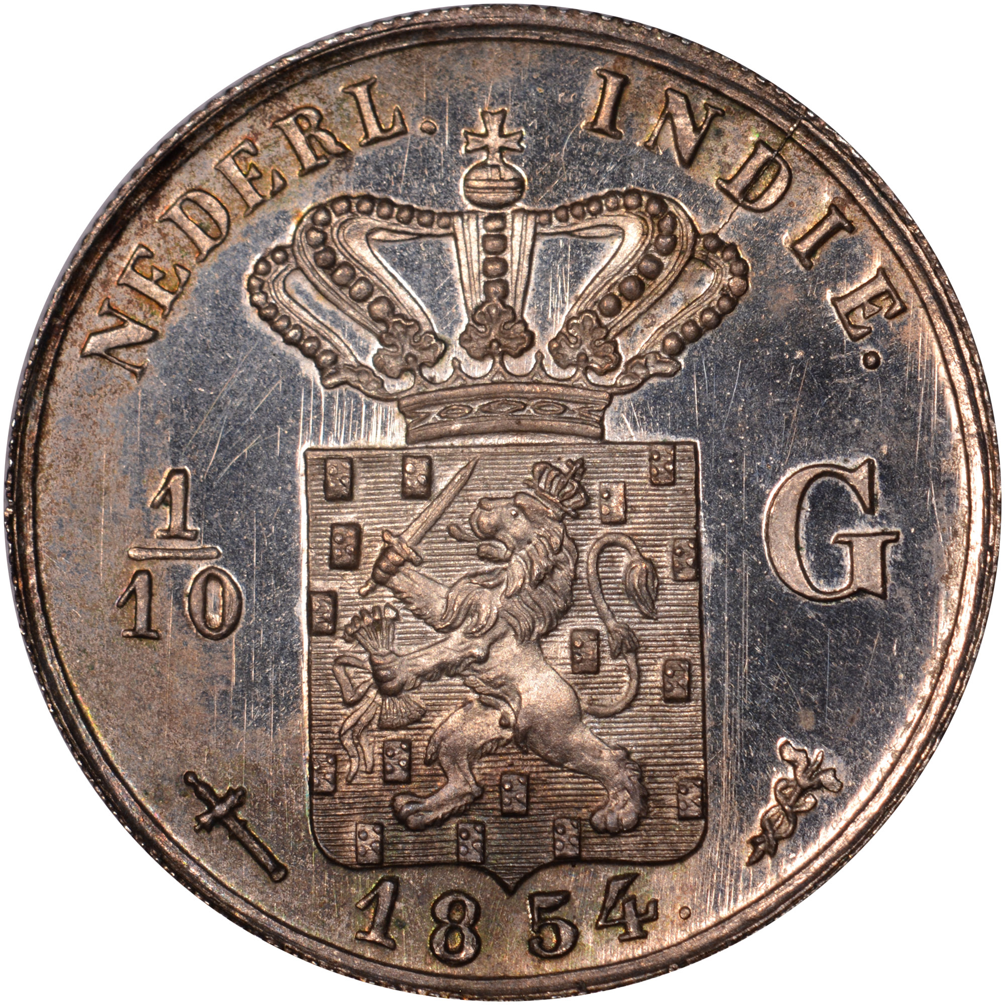Netherlands East Indies 1/10 Gulden KM 304.1 Prices & Values | NGC