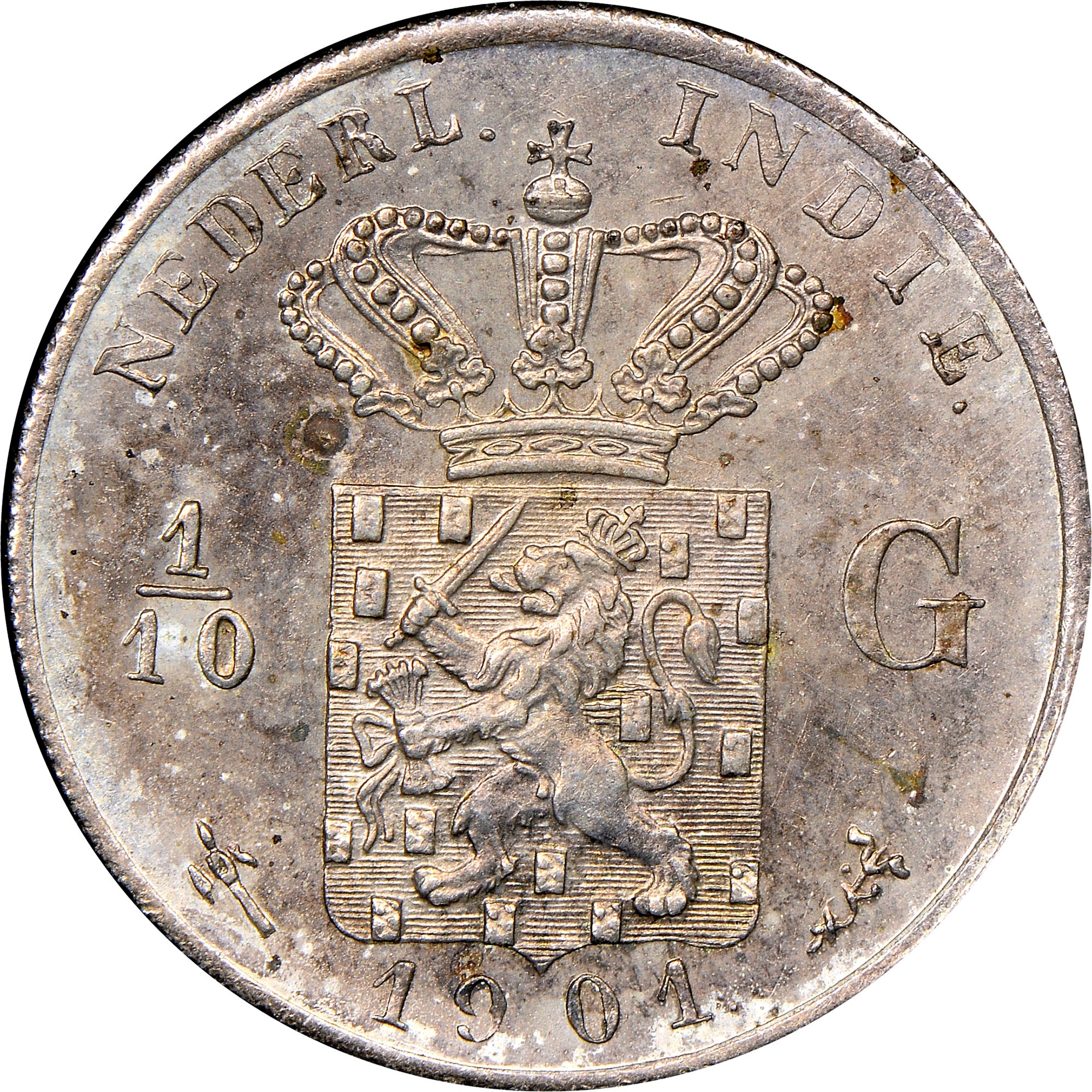 Netherlands East Indies 1/10 Gulden KM 304 Prices & Values | NGC