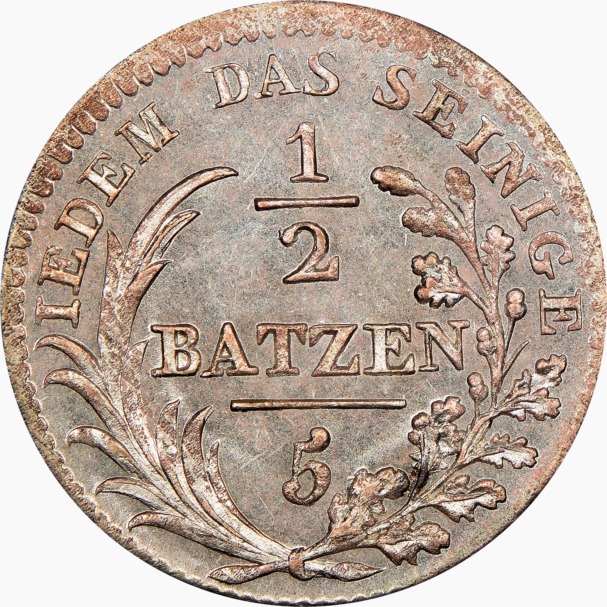 Swiss Cantons APPENZELL 1/2 Batzen KM 5 Prices & Values | NGC