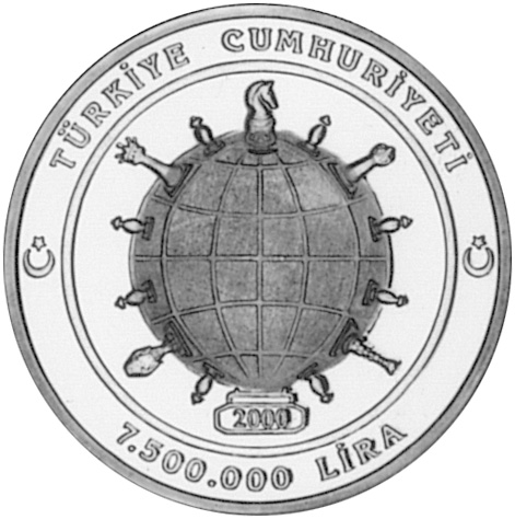 Turkey 7500000 Lira KM 1101 Prices & Values | NGC