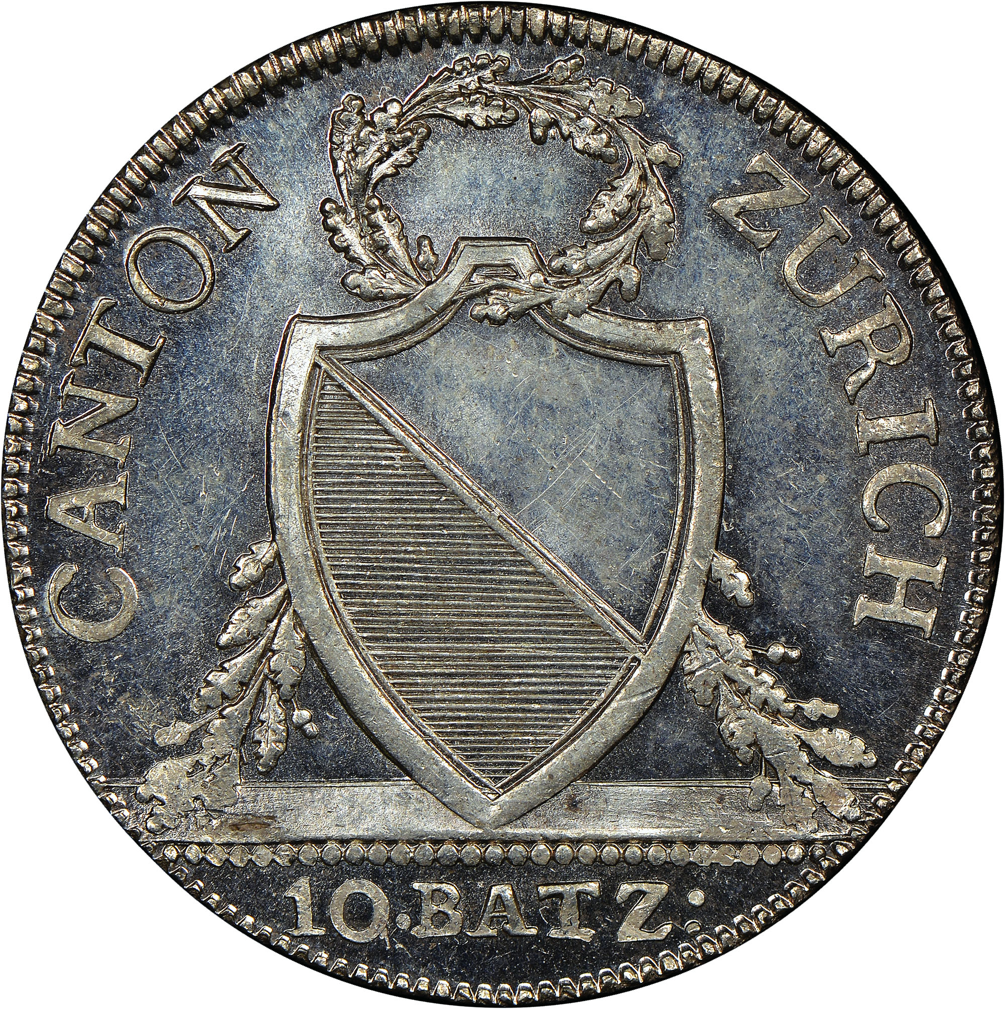 Swiss Cantons ZURICH 10 Batzen KM 185 Prices & Values | NGC