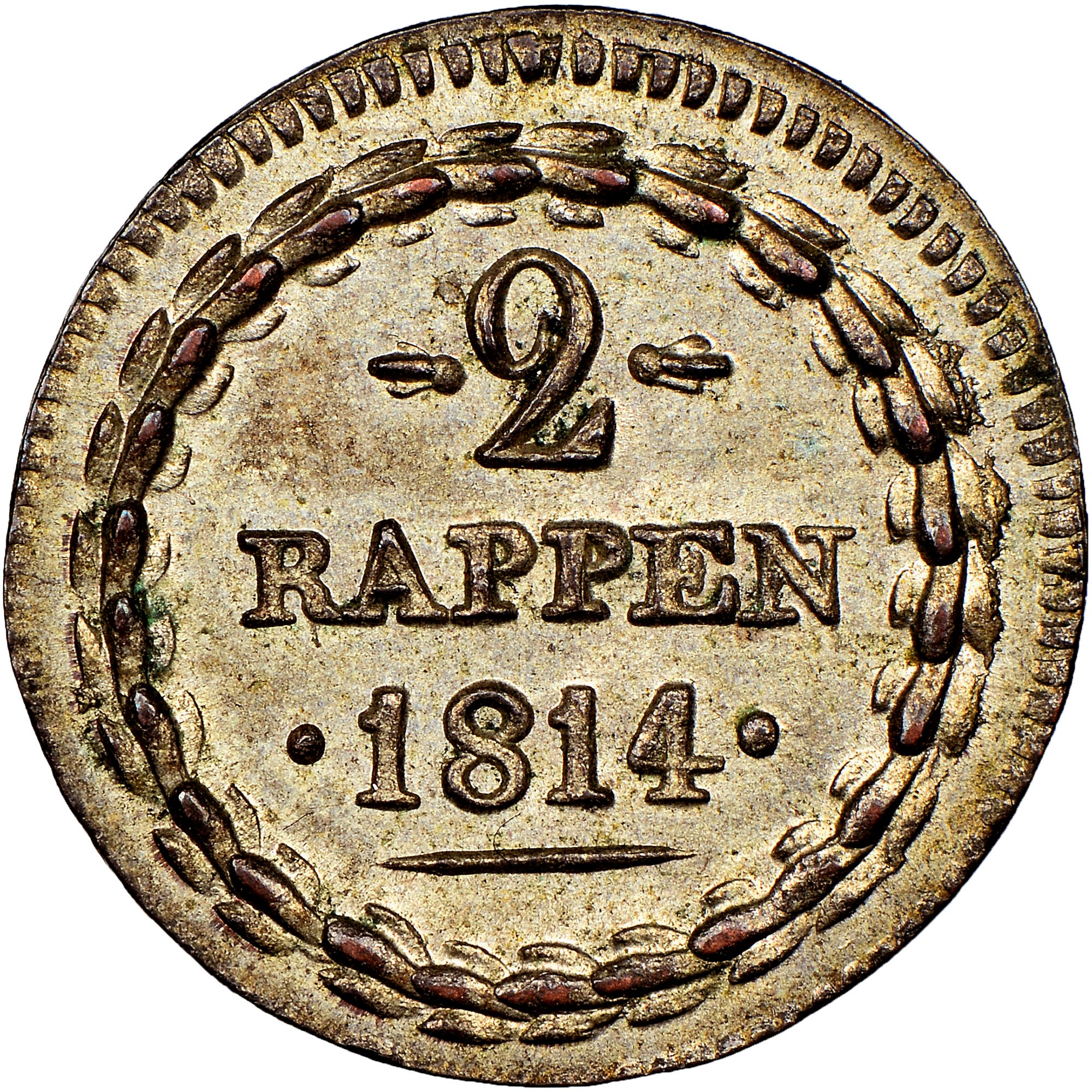 Swiss Cantons AARGAU 2 Rappen KM 11 Prices & Values | NGC
