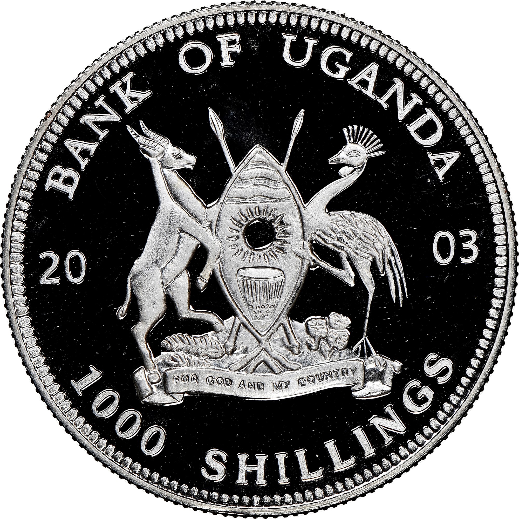 Uganda 1000 Shillings KM 101 Prices & Values | NGC