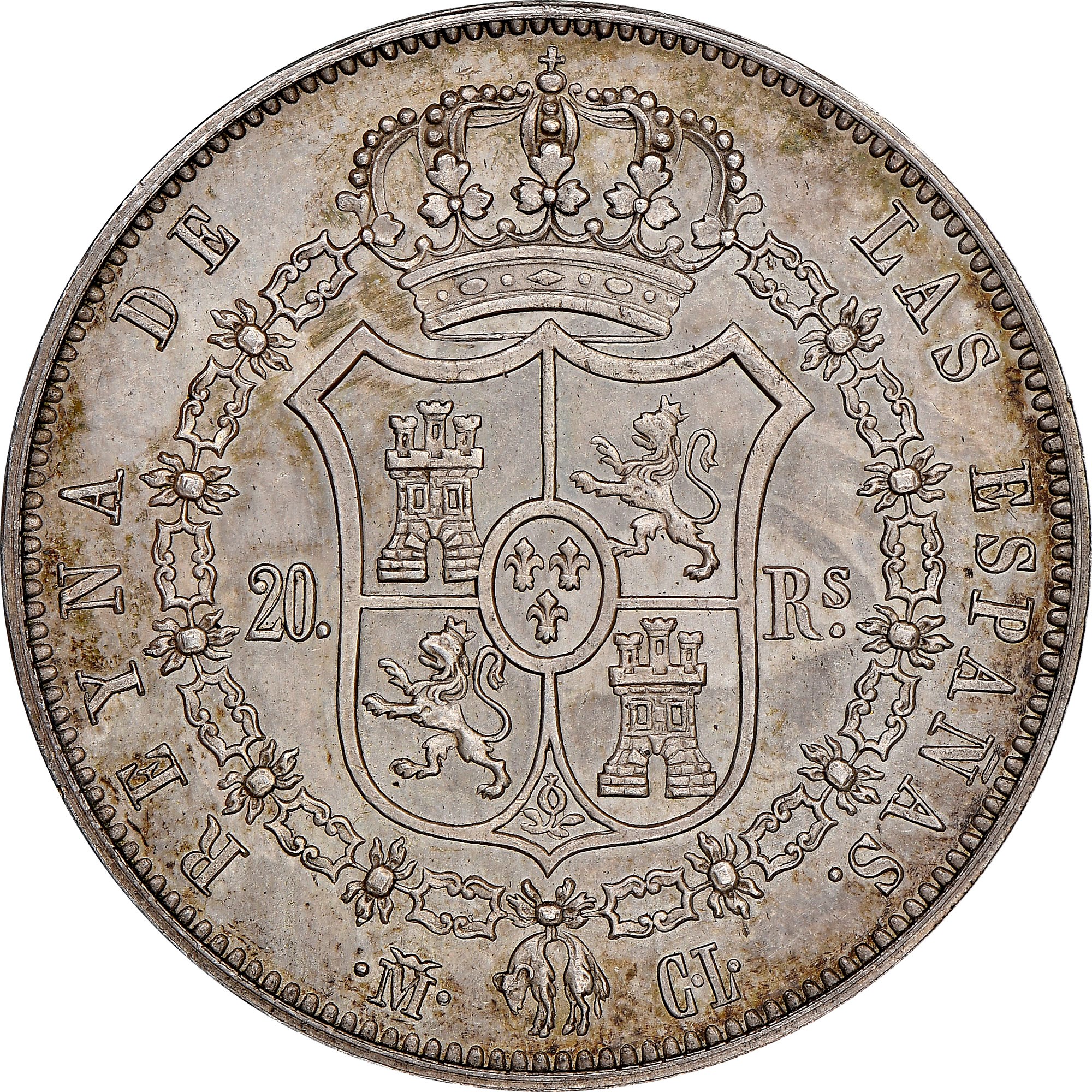 Spain 20 Reales KM 592.1 Prices & Values | NGC