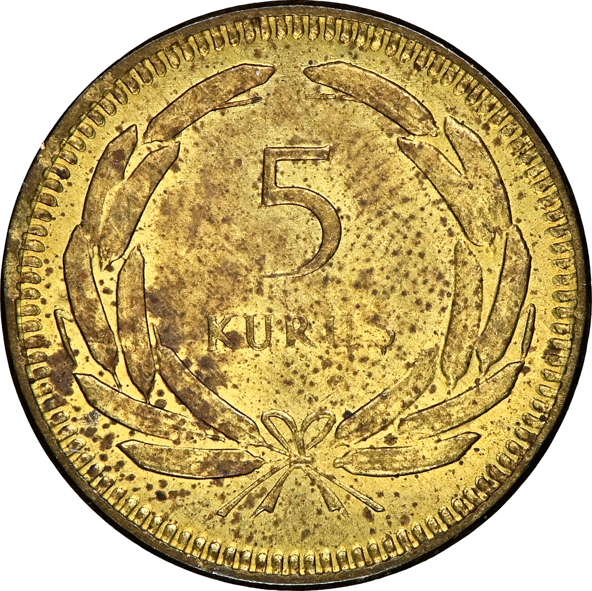 Turkey 5 Kurus KM 887 Prices & Values | NGC