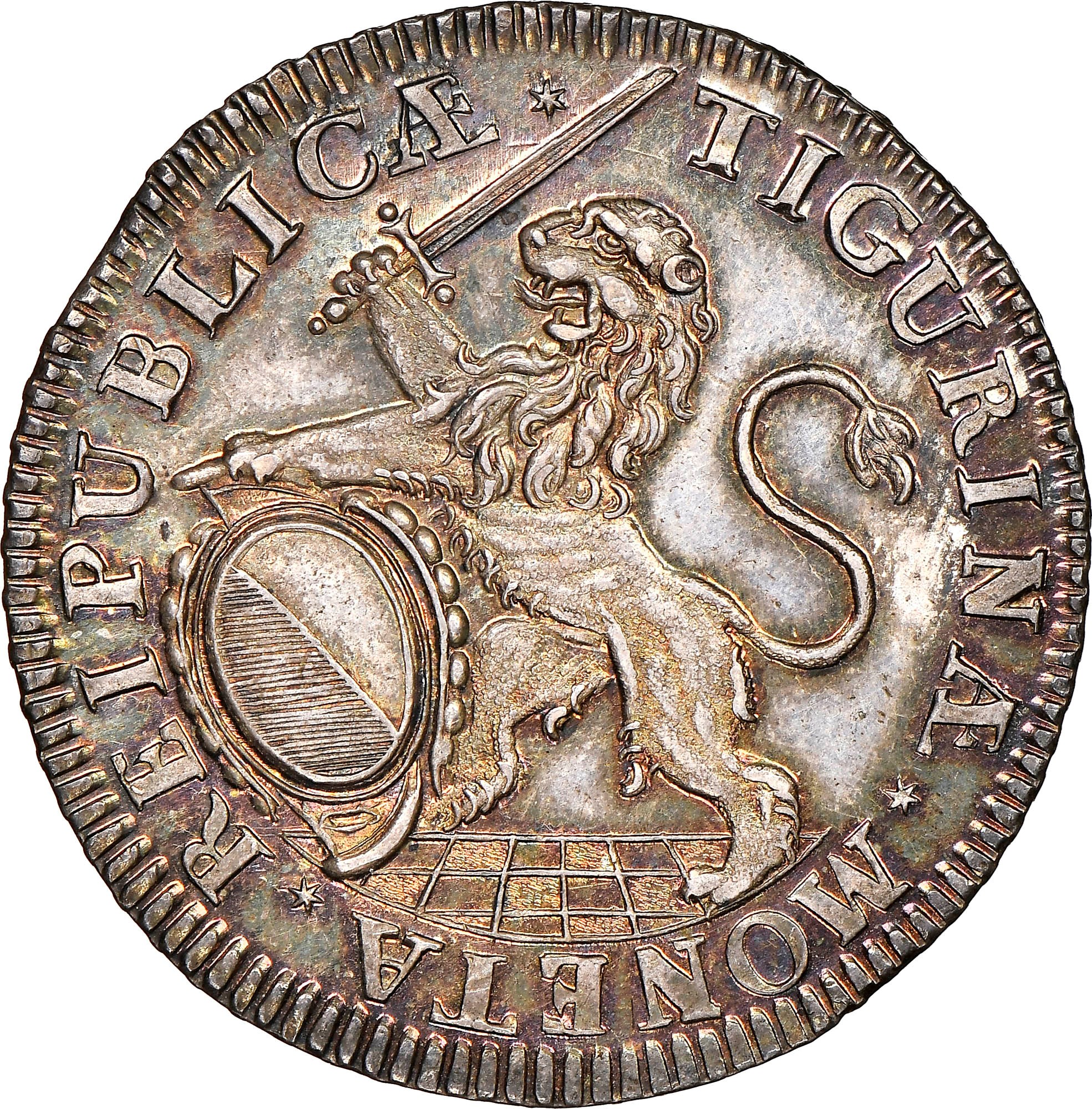 Swiss Cantons ZURICH (Swiss Cantons) 1/2 Thaler KM 134 Prices & Values