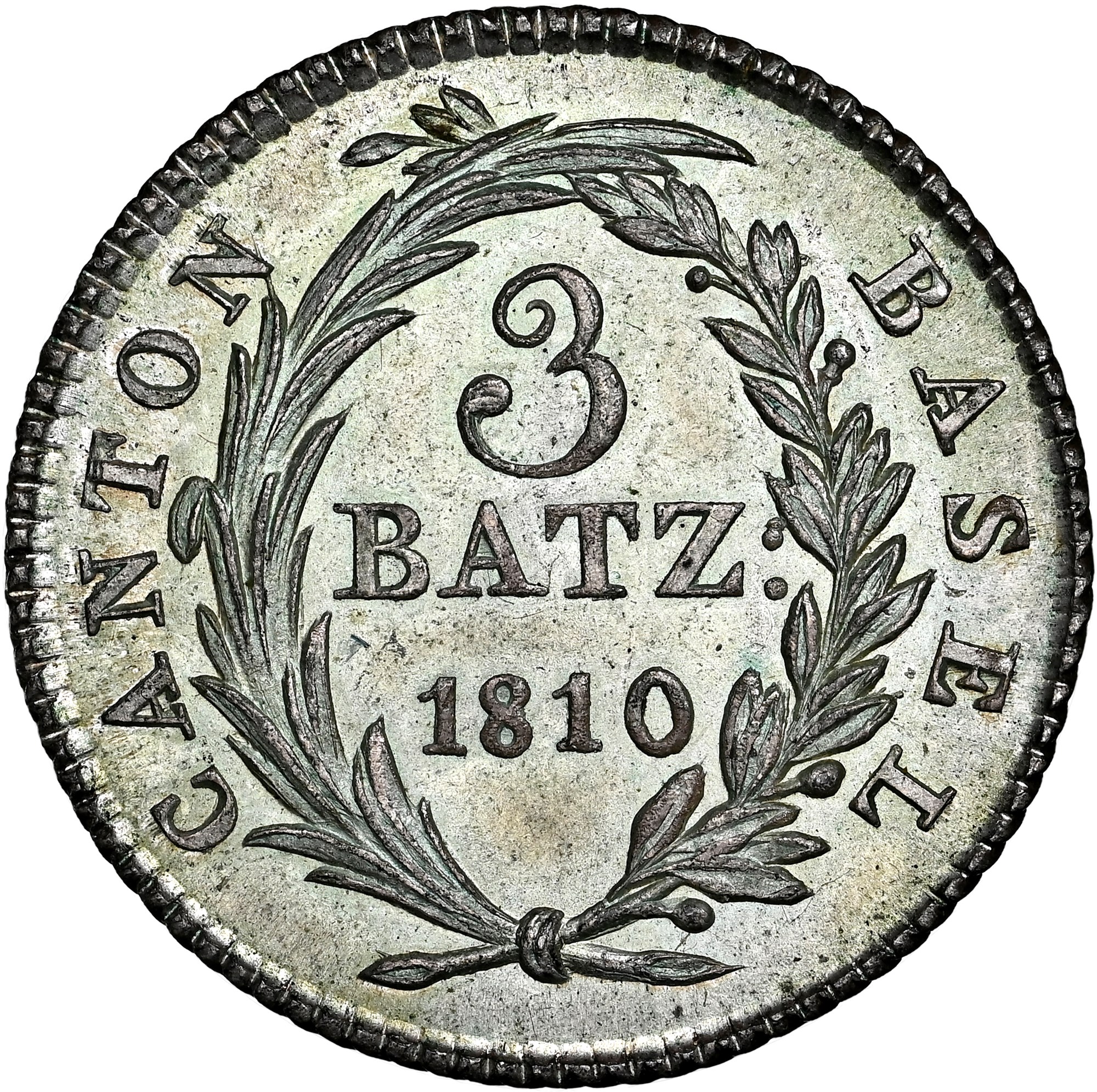 Swiss Cantons BASEL 3 Batzen KM 198 Prices & Values | NGC