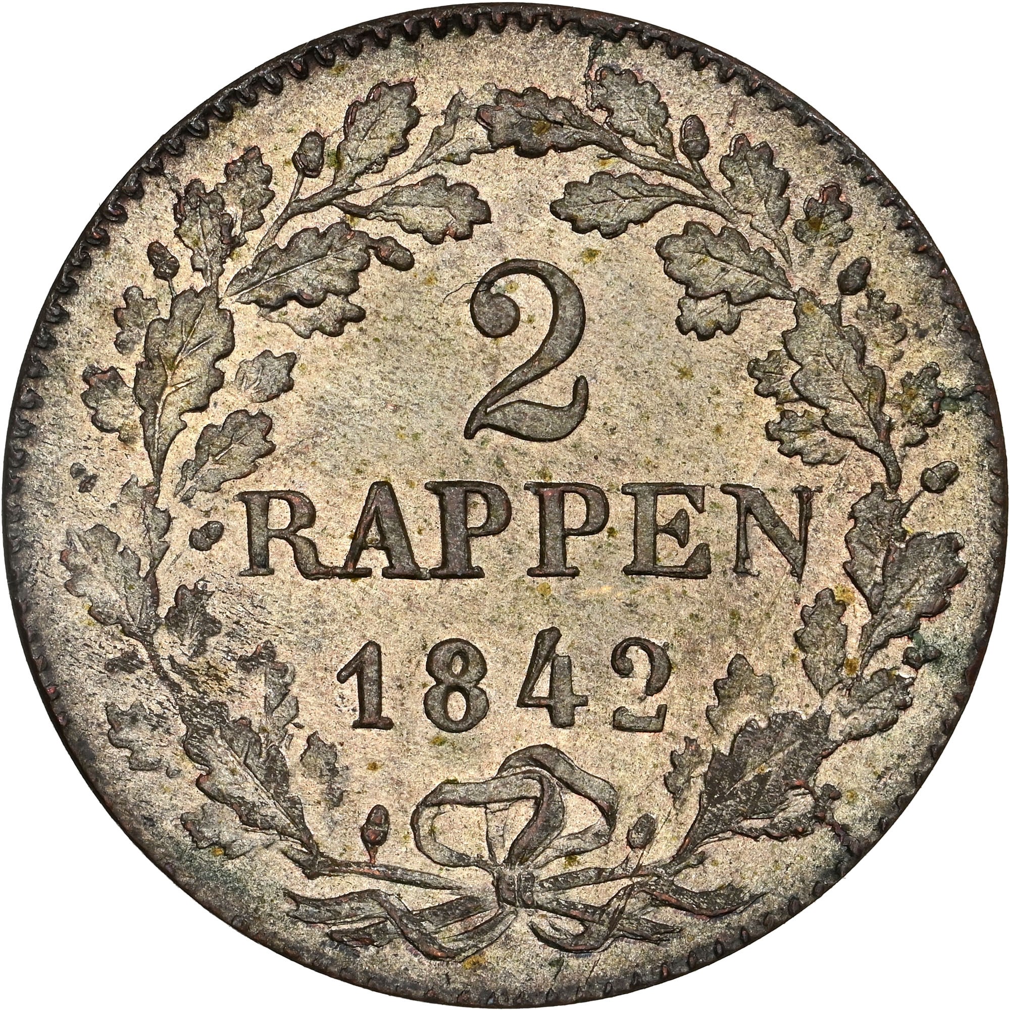 Swiss Cantons ZURICH (Swiss Cantons) 2 Rappen KM 195 Prices & Values