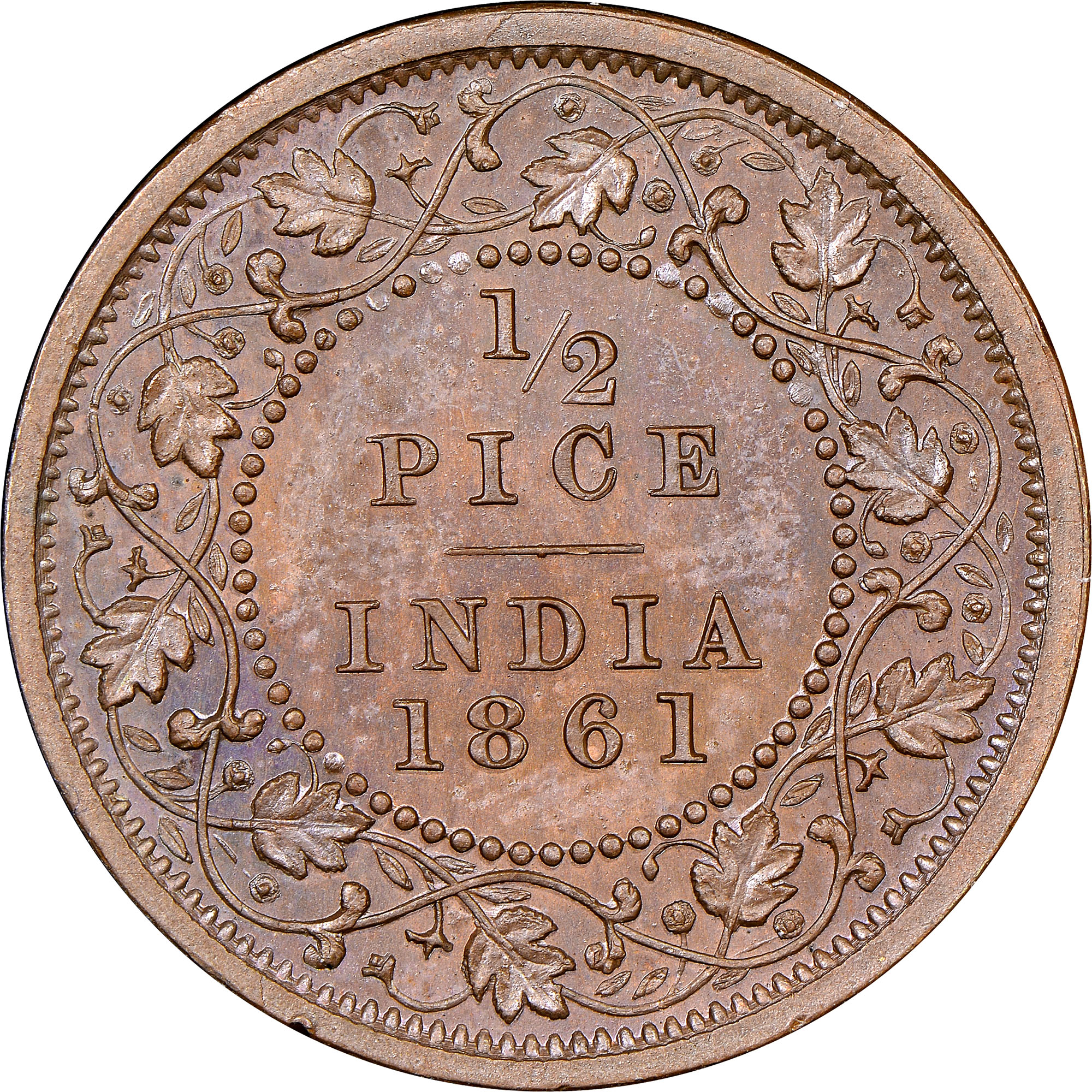 India-British 1/2 Pice KM Pn32 Prices & Values | NGC