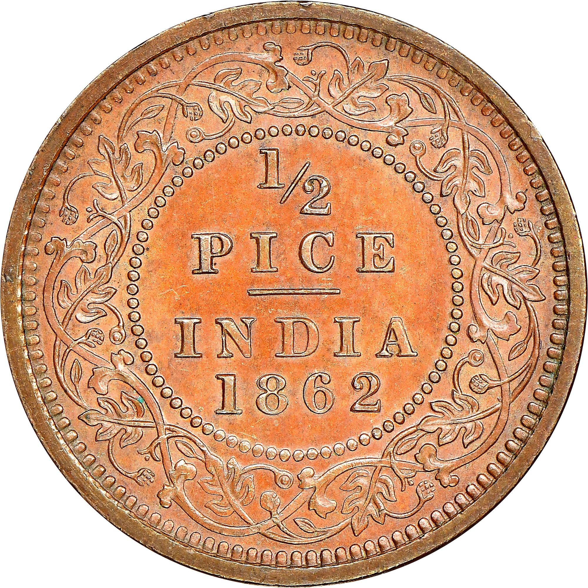 India-British 1/2 Pice KM 466 Prices & Values | NGC