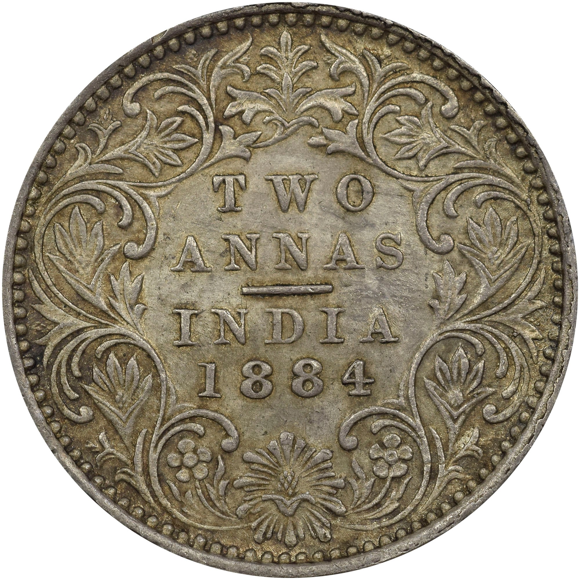 India-British 2 Annas KM 488 Prices & Values | NGC