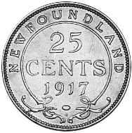 Canada NEWFOUNDLAND 25 Cents KM 17 Prices & Values | NGC