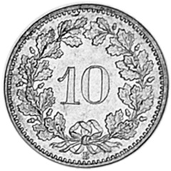 Switzerland 10 Rappen KM 6 Prices & Values | NGC