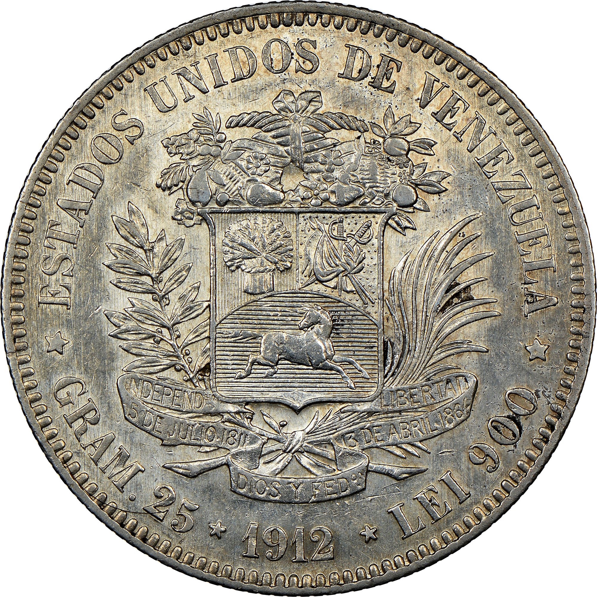 Venezuela 5 Bolivares Y 24.2 Prices & Values | NGC