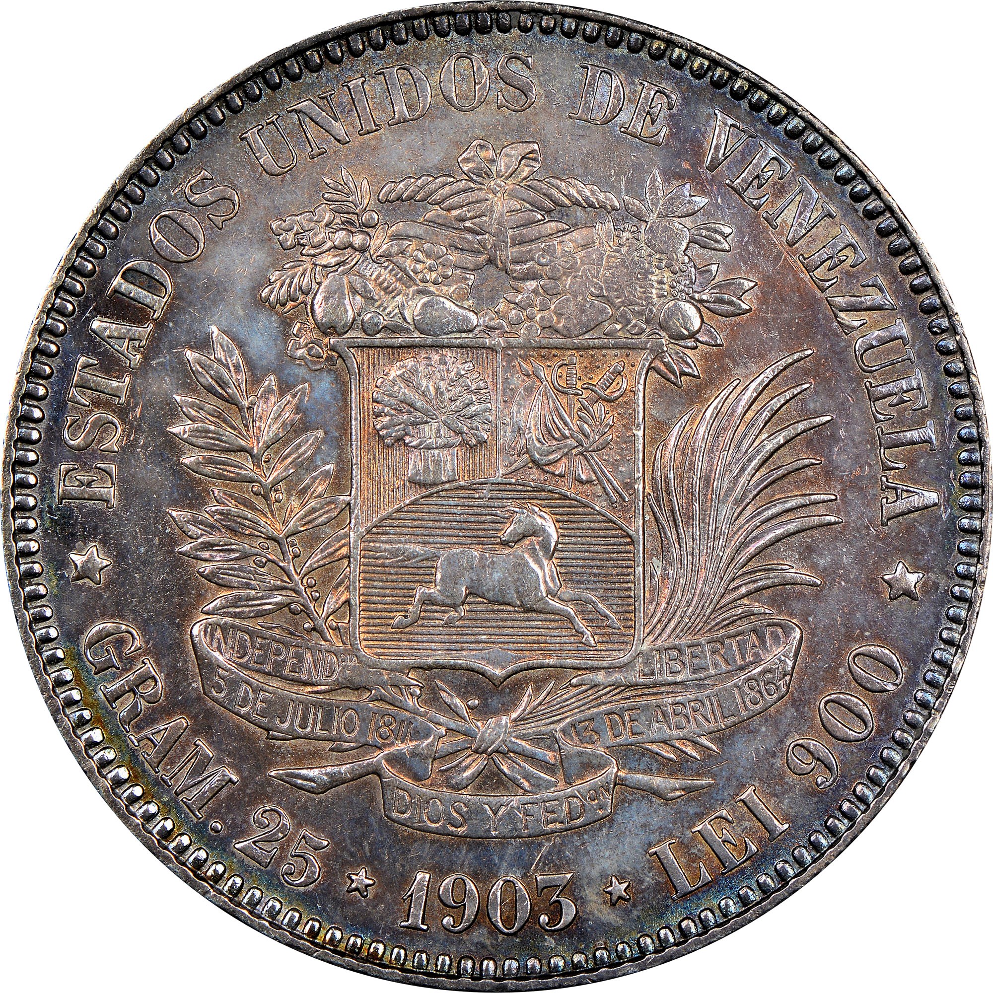 Venezuela 5 Bolivares Y 24.2 Prices & Values | NGC