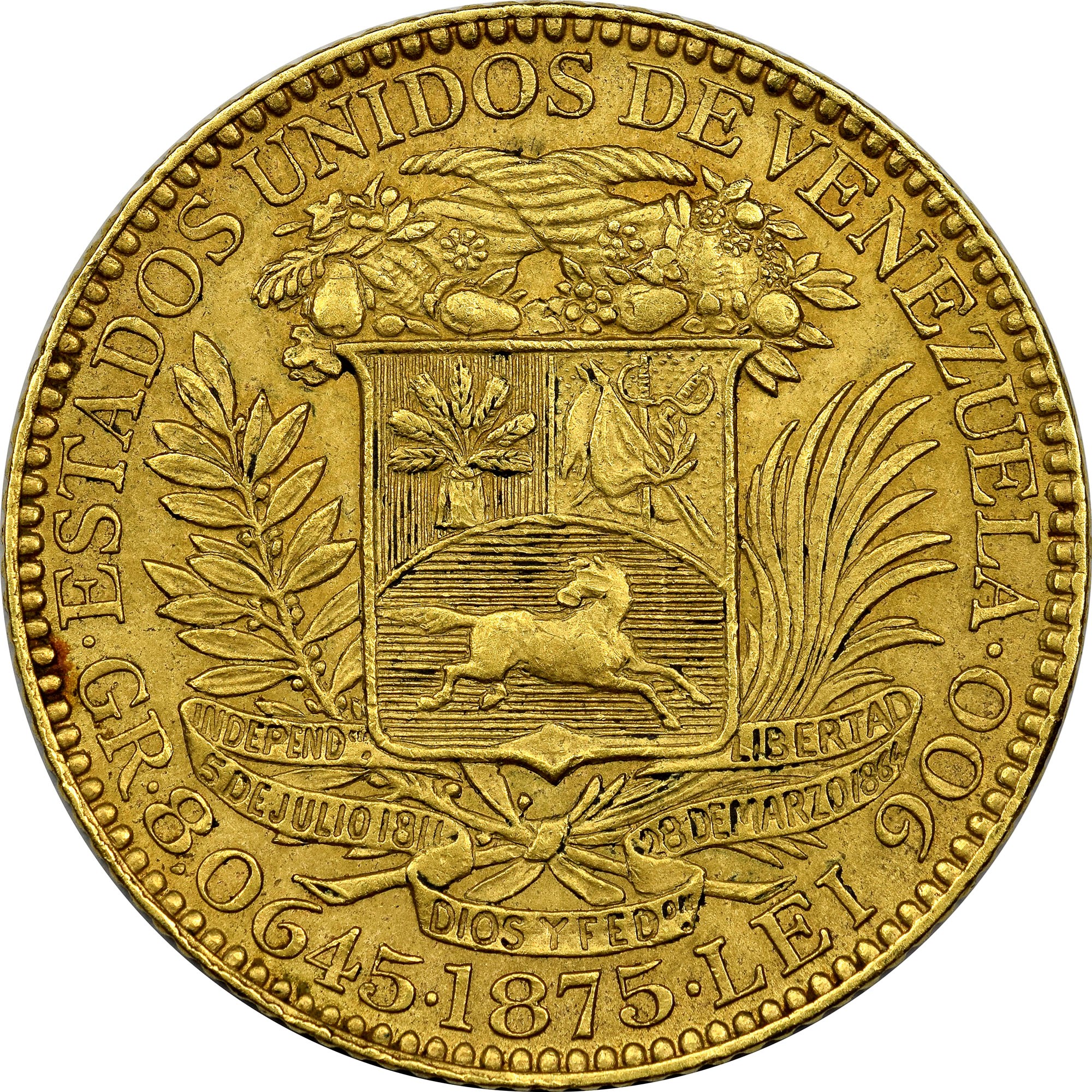 Venezuela 5 Venezolanos Y 17 Prices & Values | NGC