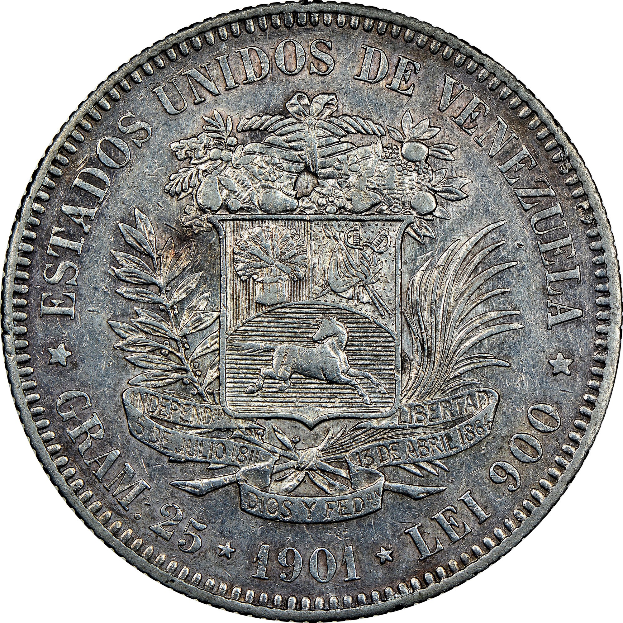 Venezuela 5 Bolivares Y 24.2 Prices & Values | NGC