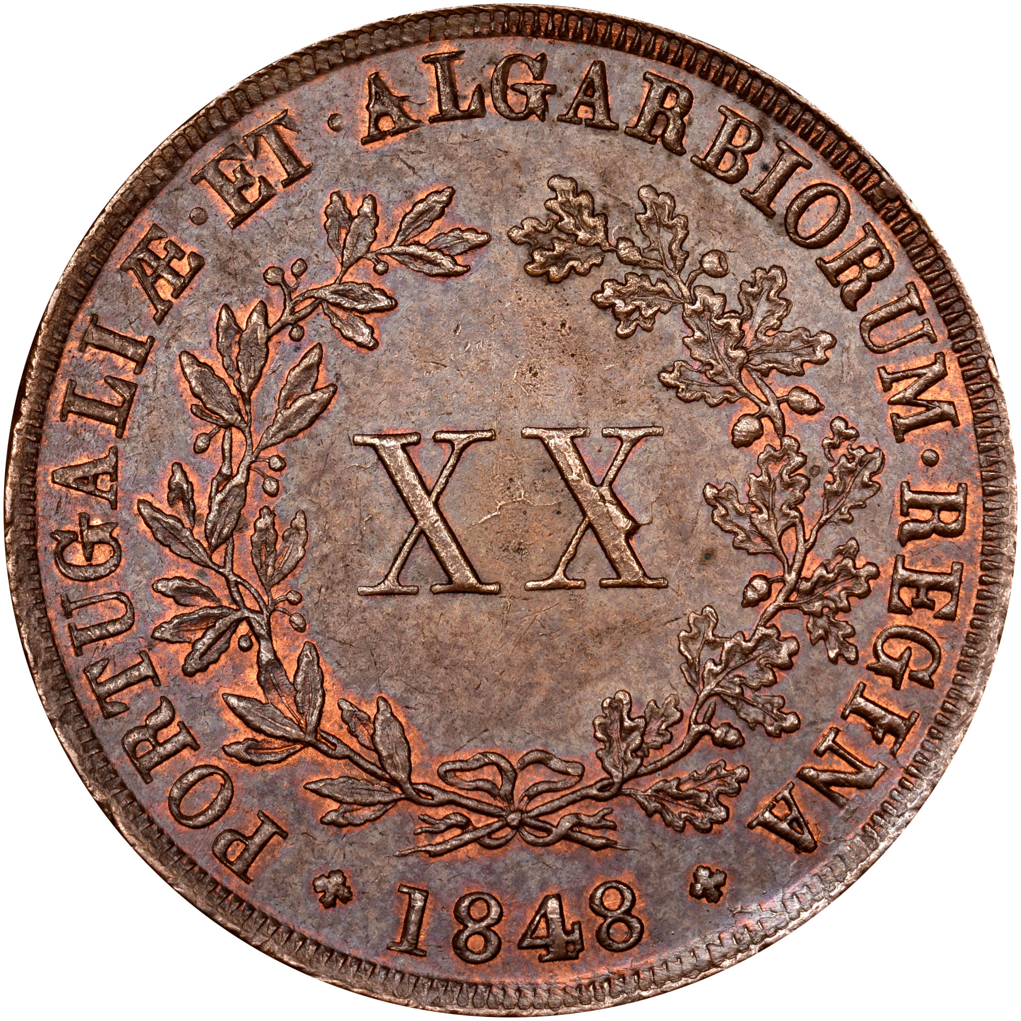 Portugal 20 Reis KM 482 Prices & Values | NGC