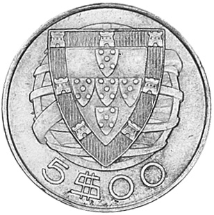 Portugal 5 Escudos KM 581 Prices & Values | NGC