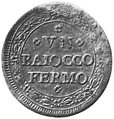 Italian States ROMAN REPUBLIC-FERMO Baiocco KM 9.1 Prices & Values | N