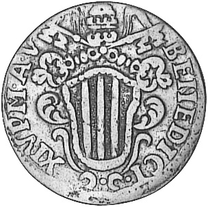 Italian States PAPAL STATES-FERRARA 1/2 Baiocco KM 137 Prices & Values