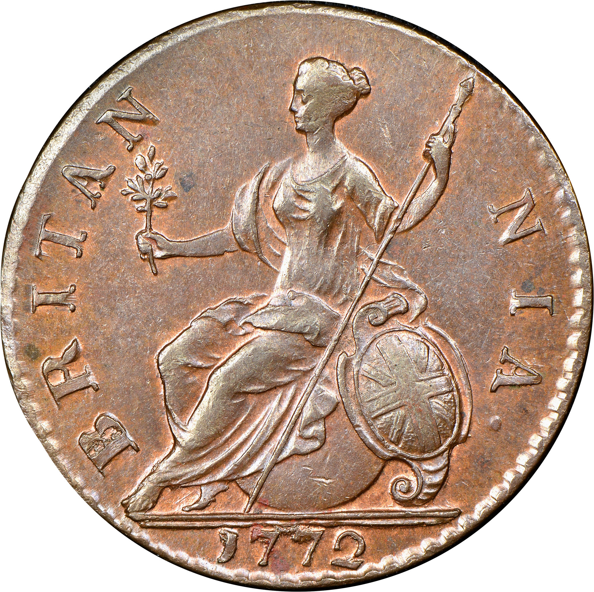 1770-1775 Great Britain 1/2 Penny KM 601 Prices & Values | NGC