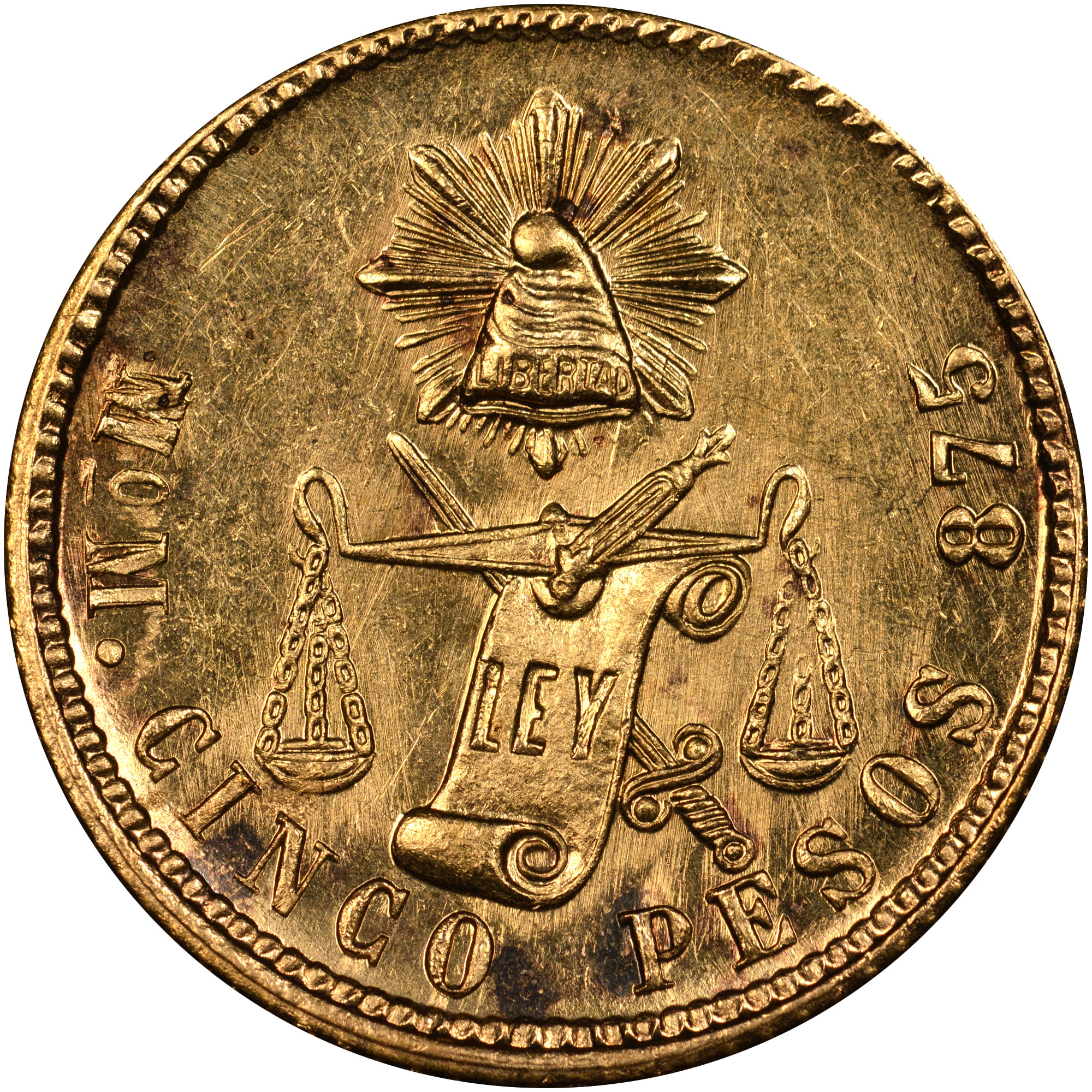 Mexico SECOND REPUBLIC 5 Pesos KM 412.6 Prices & Values | NGC