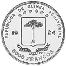 Equatorial Guinea 8000 Francos KM 116 Prices & Values | NGC