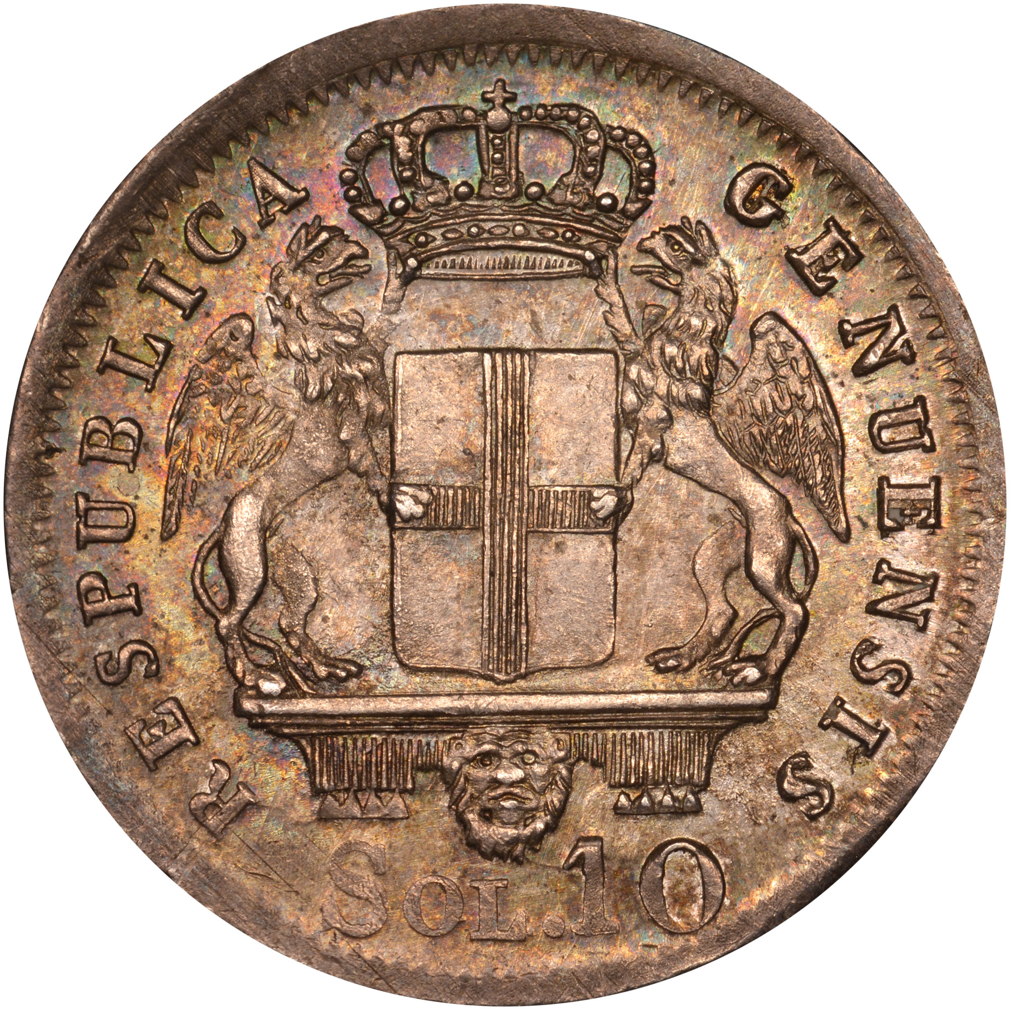 Italian States GENOA 10 Soldi KM 286 Prices & Values | NGC