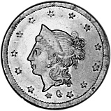 United States Private Gold CALIFORNIA Dollar KM 15.2 Prices & Values