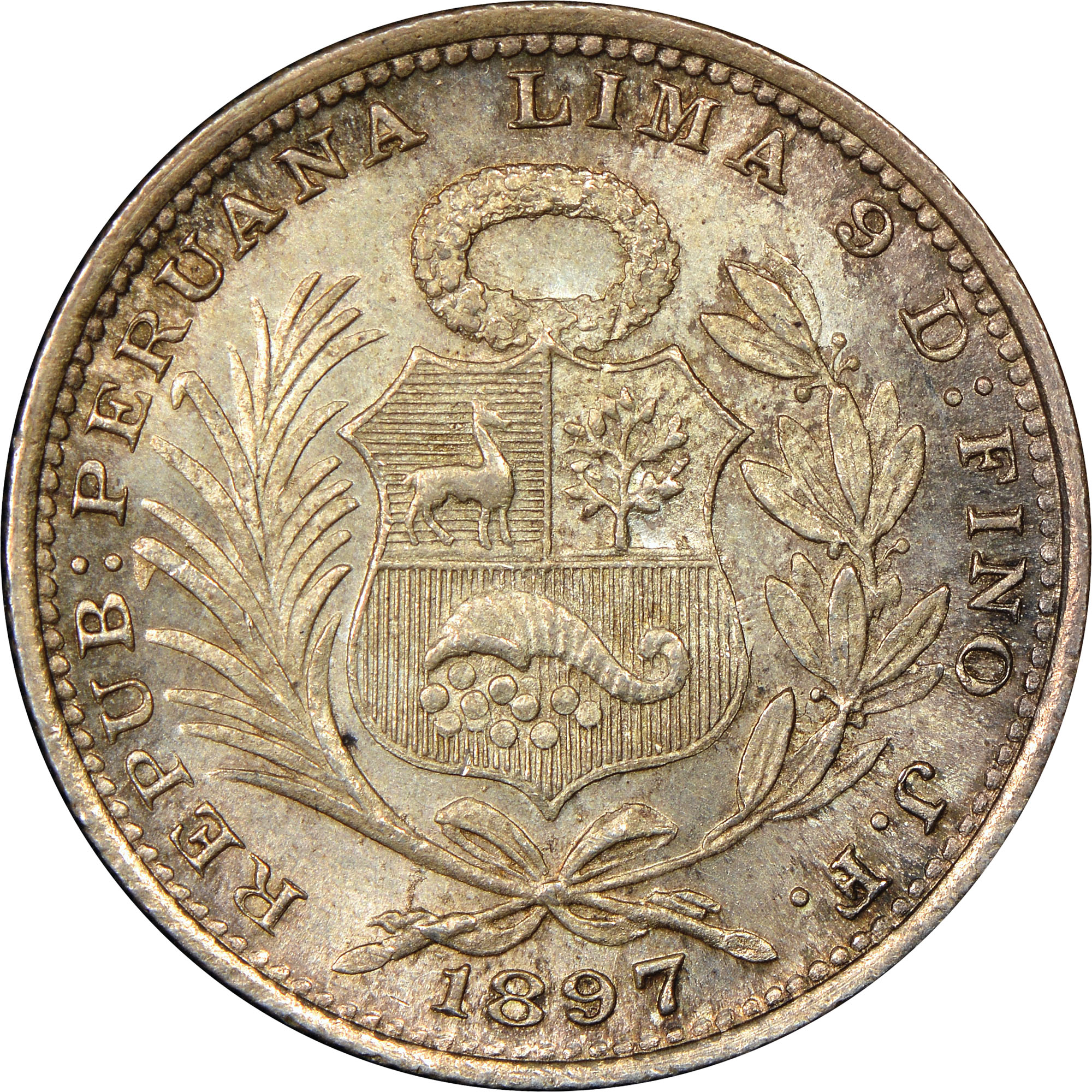 Peru 1/5 Sol KM 205.2 Prices & Values | NGC