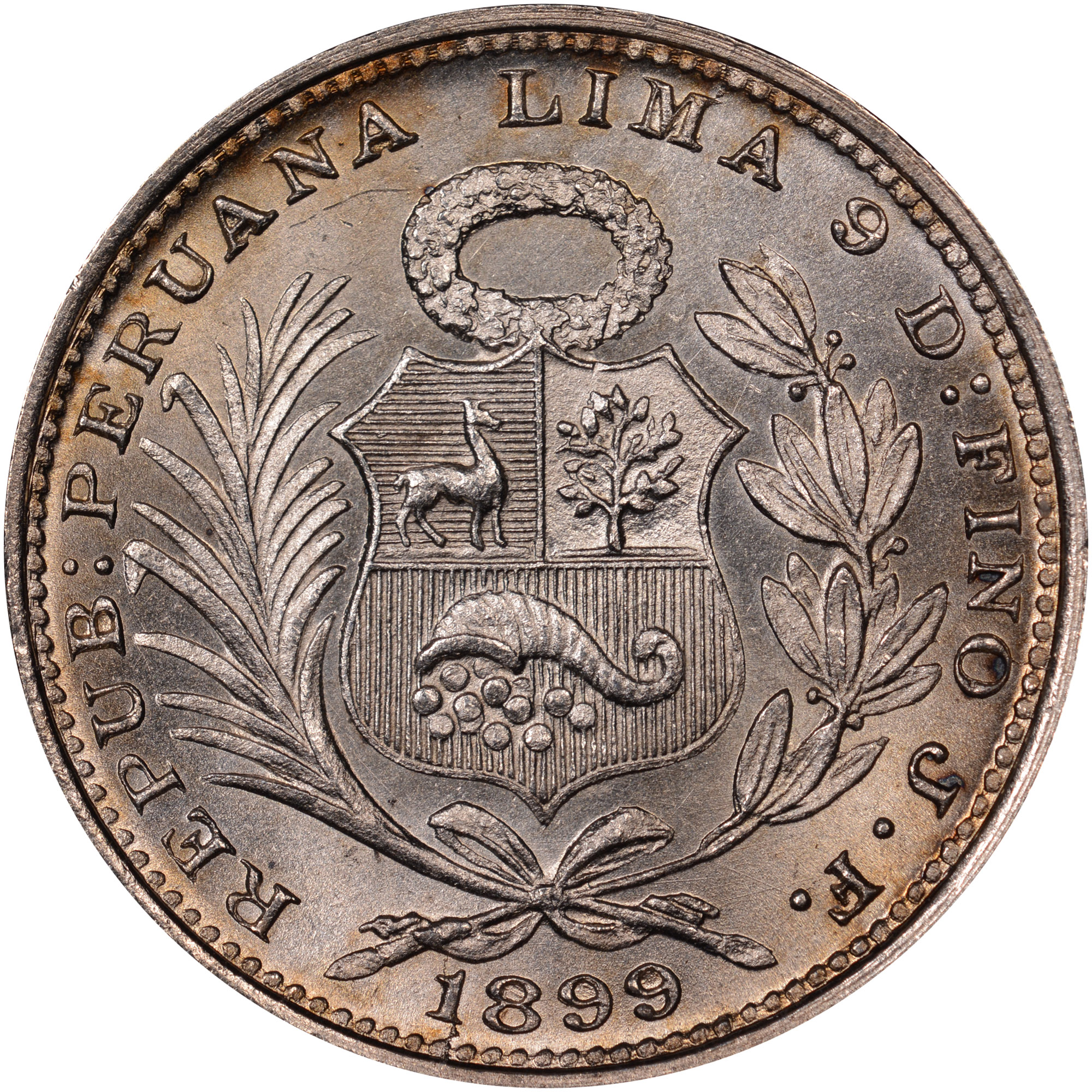 Peru 1/5 Sol KM 205.2 Prices & Values | NGC