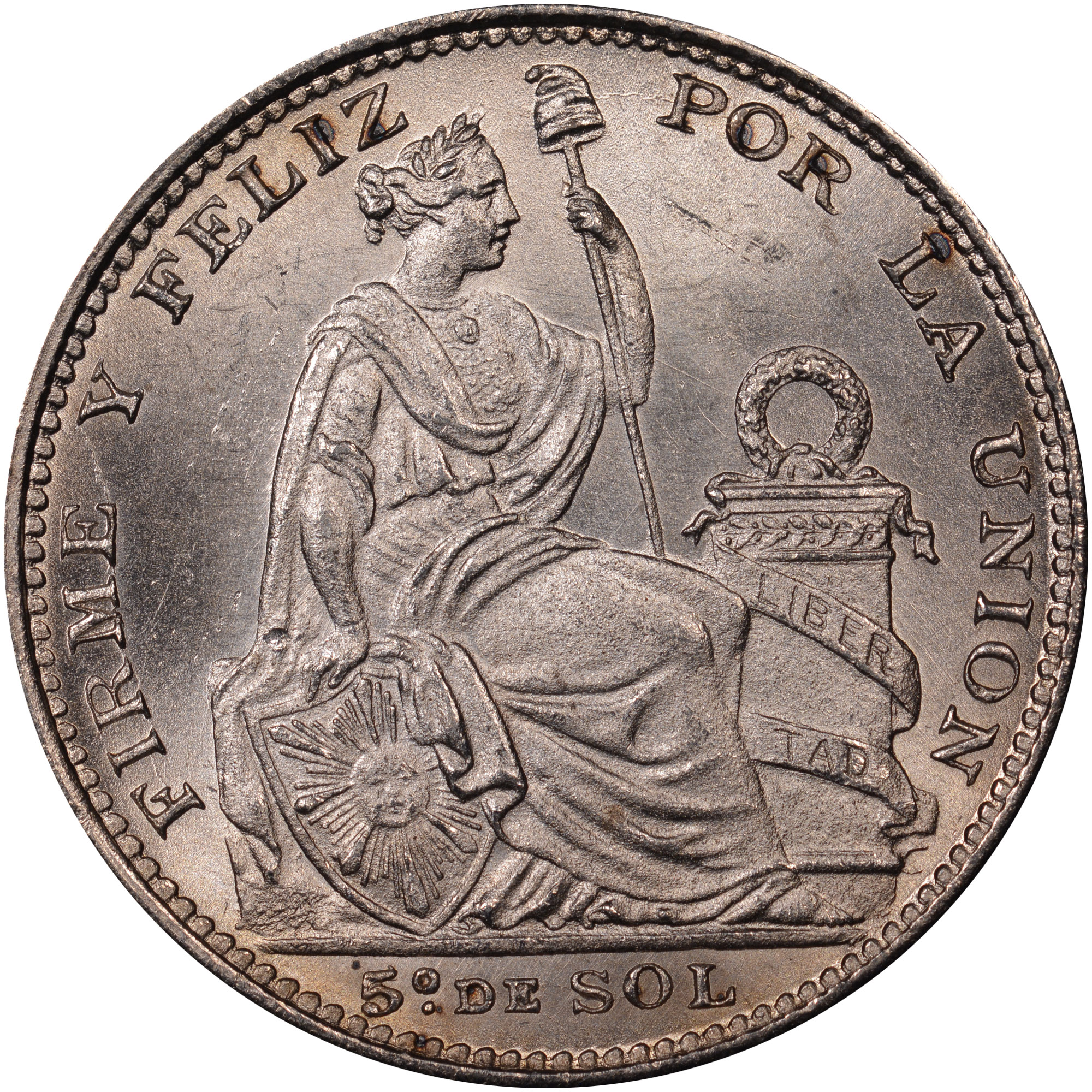 Peru 1/5 Sol KM 205.2 Prices & Values | NGC