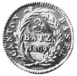 Swiss Cantons BASEL 3 Batzen KM 198 Prices & Values | NGC