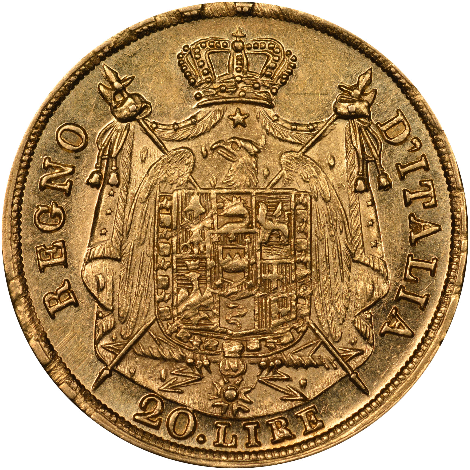 Italian States KINGDOM OF NAPOLEON 20 Lire KM 11 Prices & Values | NGC