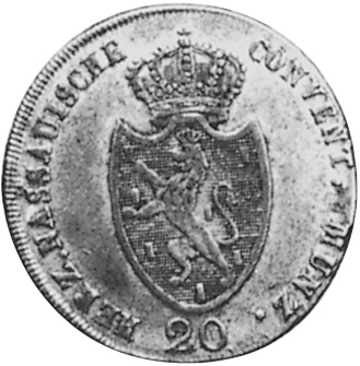 German States NASSAU 20 Kreuzer KM 26 Prices & Values | NGC