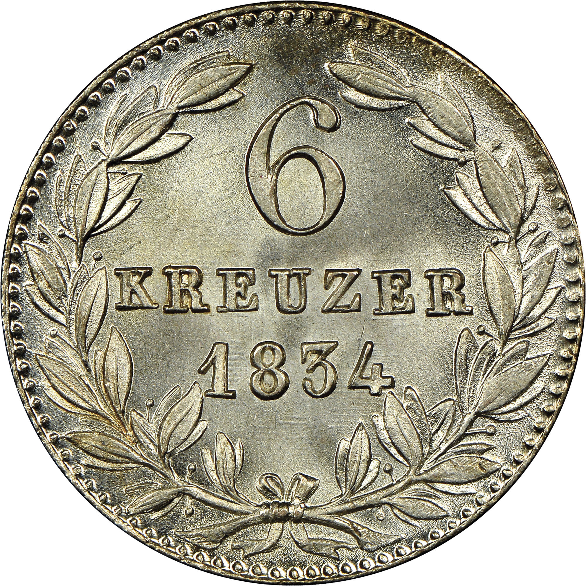 German States NASSAU 6 Kreuzer KM 53 Prices & Values | NGC