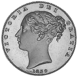 1838-1864 Great Britain Farthing obverse