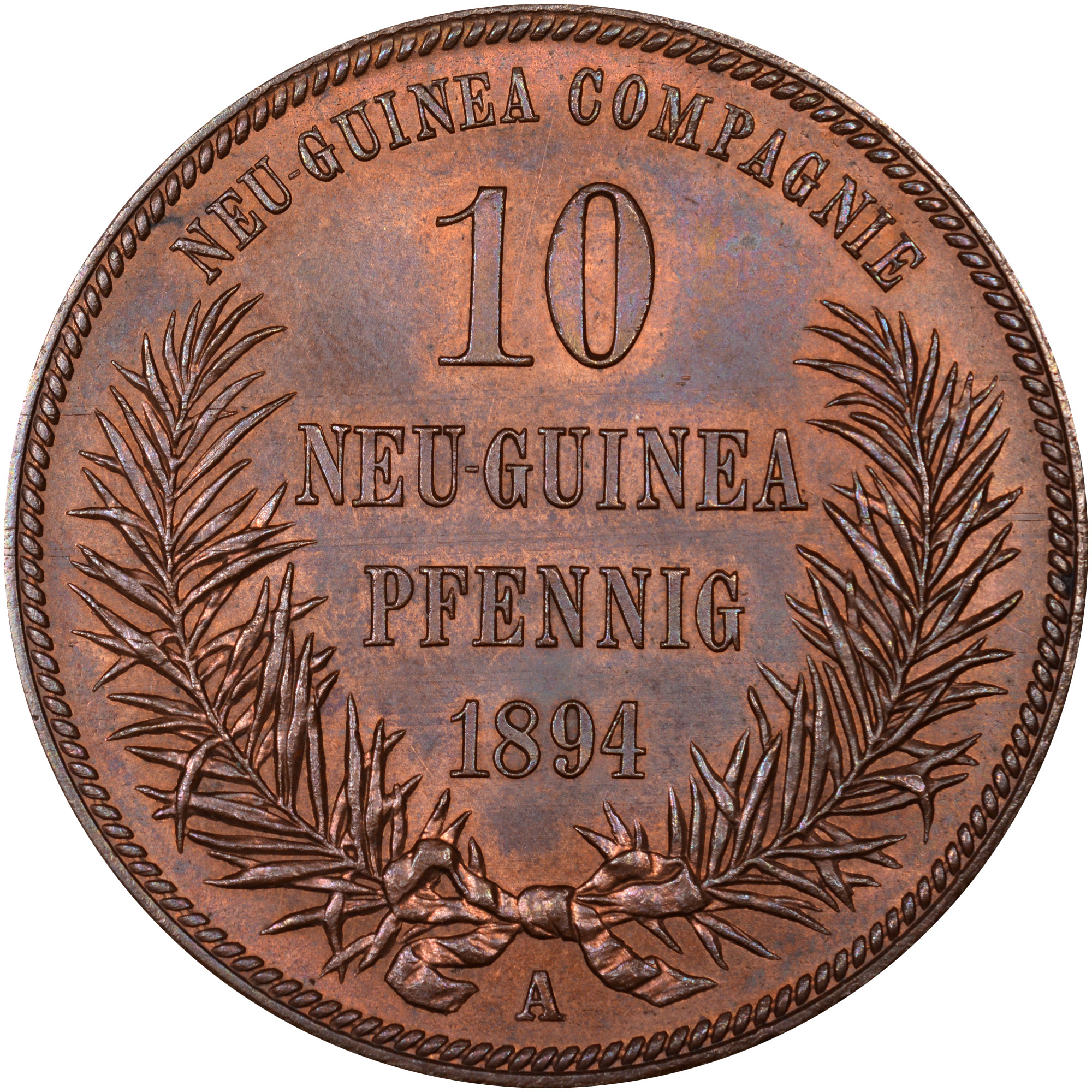 German New Guinea 10 Pfennig KM 3 Prices & Values | NGC