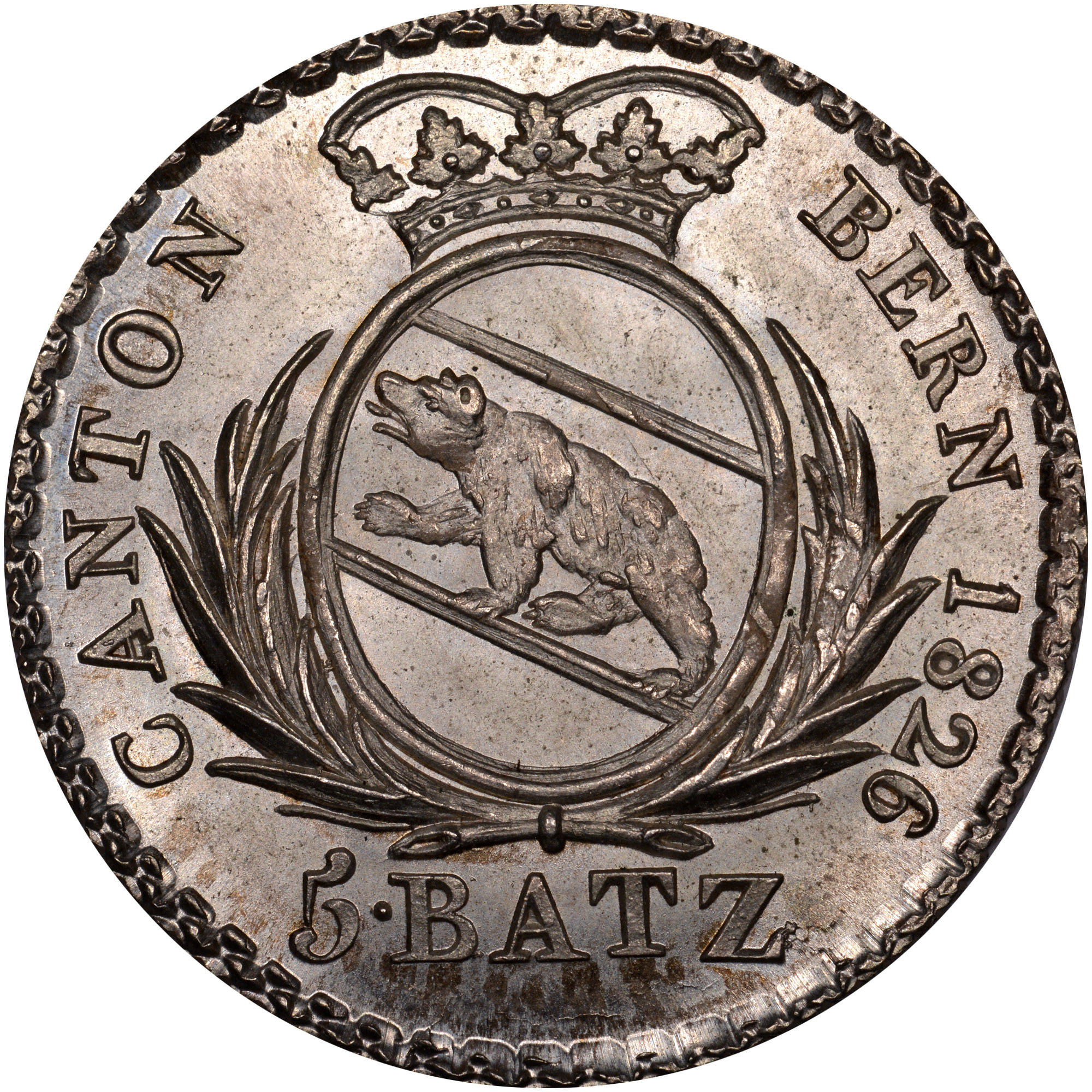 Swiss Cantons BERN 5 Batzen KM 196.1 Prices & Values | NGC