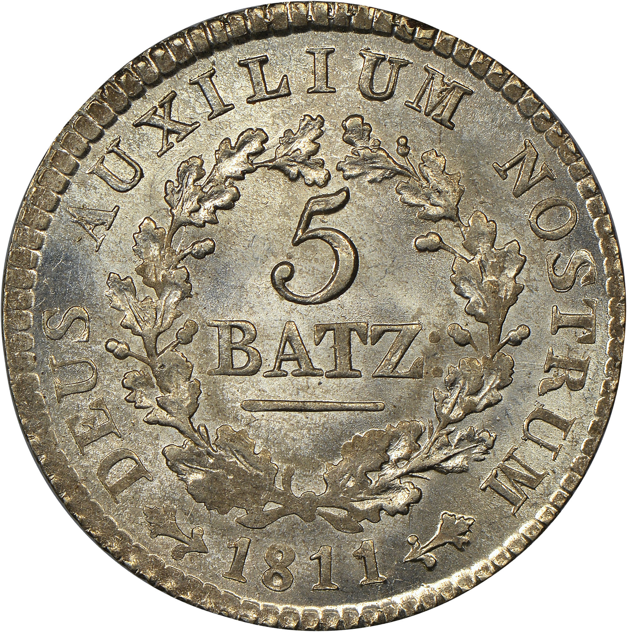 Swiss Cantons FREIBURG 5 Batzen KM 76 Prices & Values | NGC