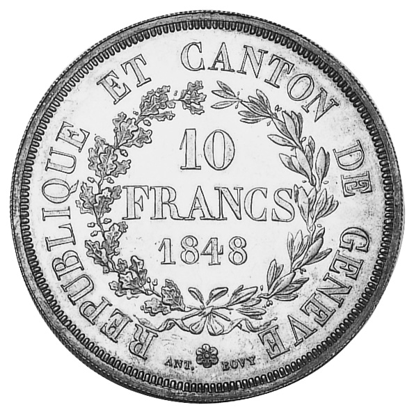 Swiss Cantons GENEVA 10 Francs KM 138 Prices & Values | NGC