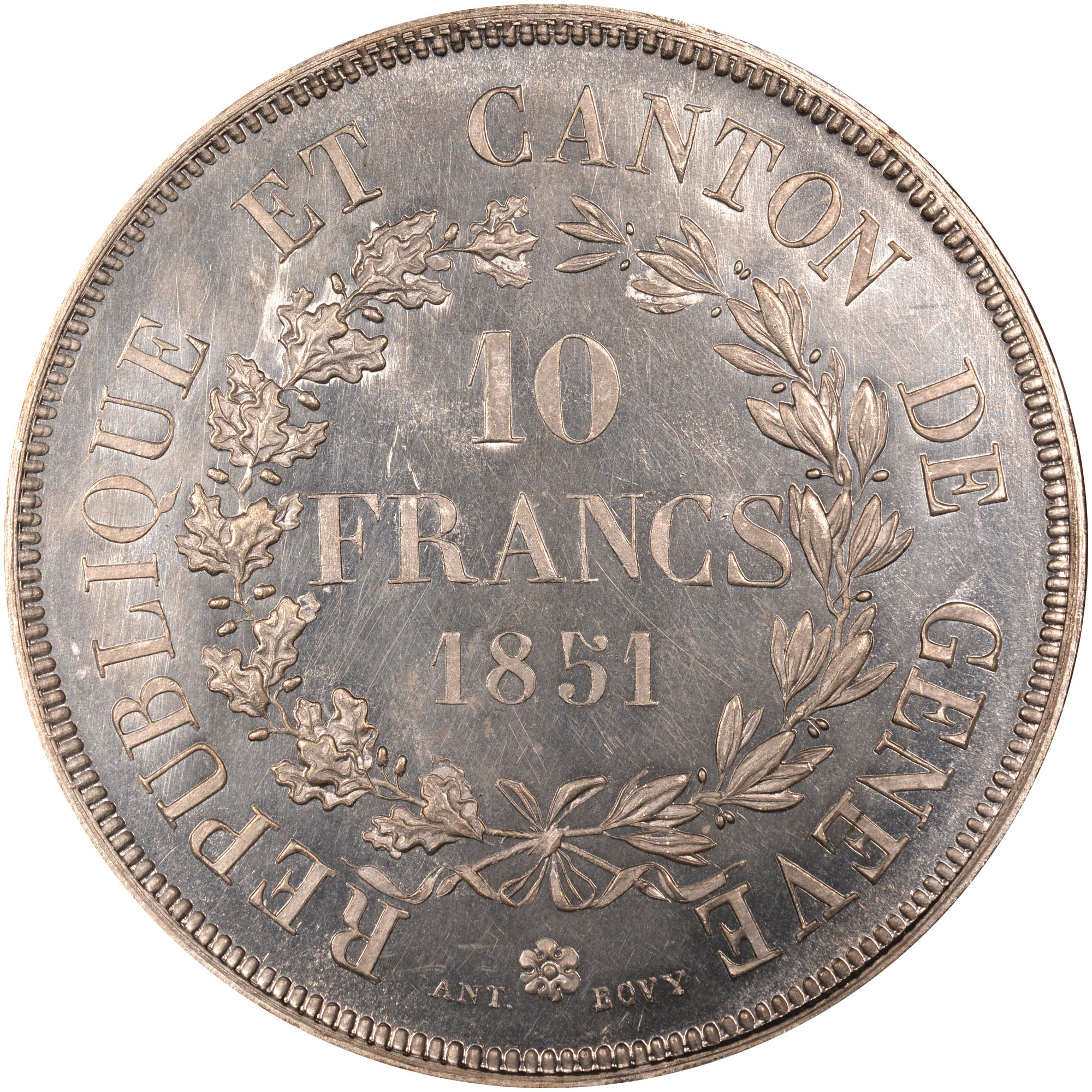 Swiss Cantons GENEVA 10 Francs KM 138 Prices & Values | NGC