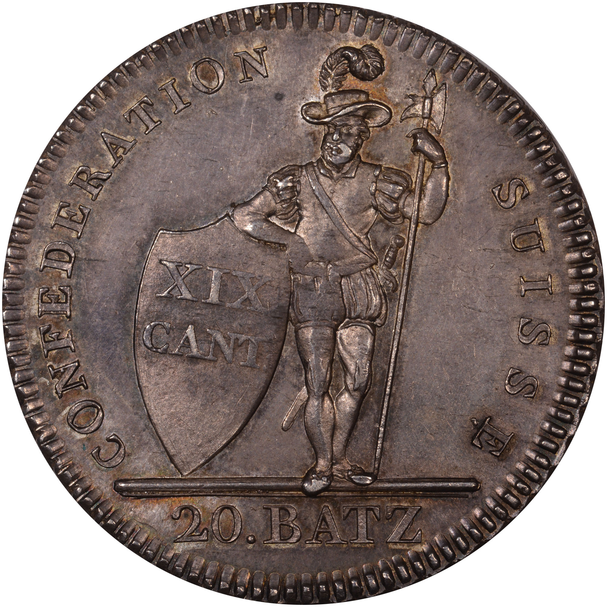 Swiss Cantons VAUD 20 Batzen KM 16 Prices & Values | NGC